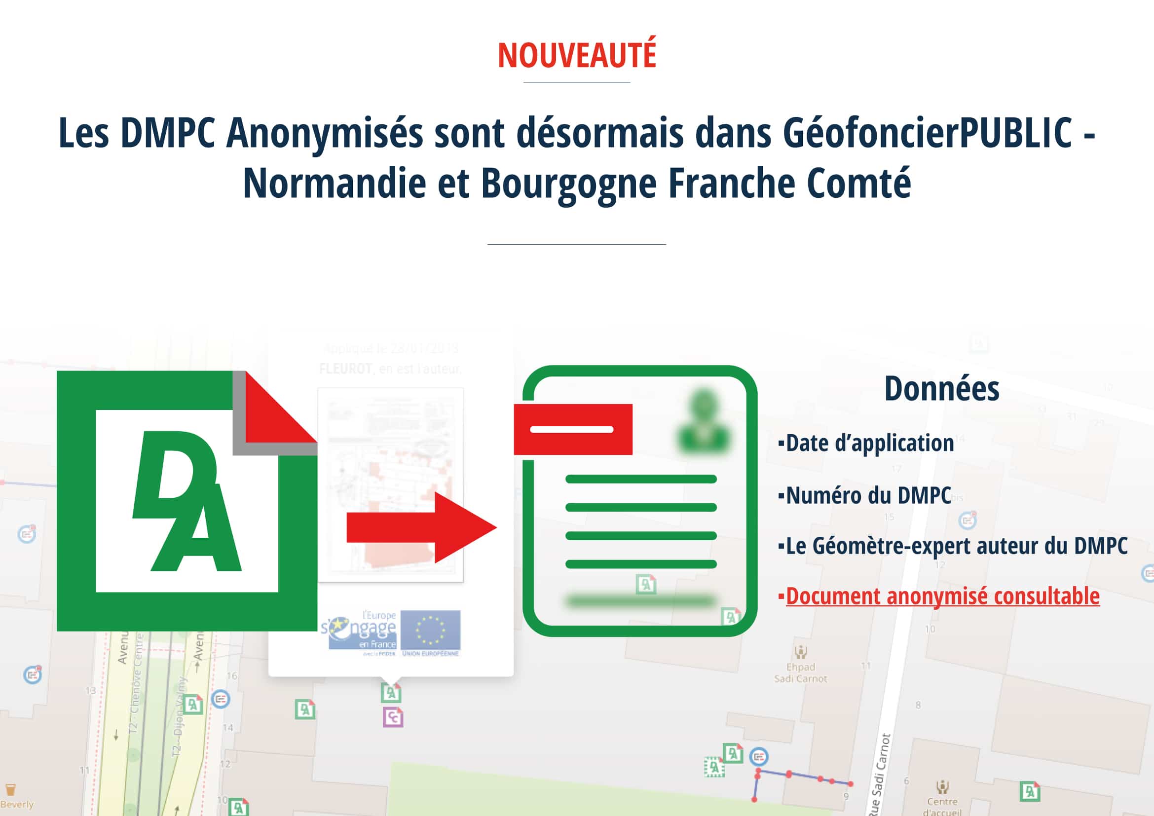 Les DMPC anonymisés sont désormais dans GéofoncierPUBLIC - Géofoncier
